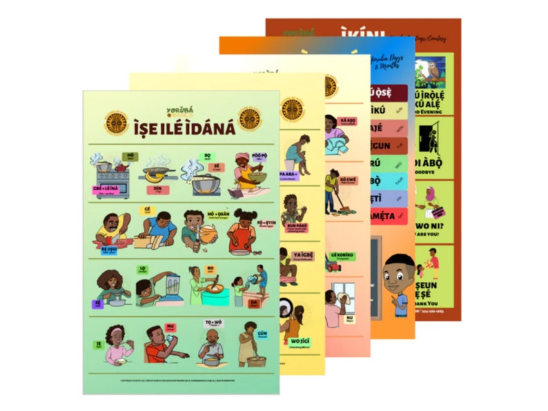 Yoruba Language Verb Posters, Verb Posters for Yoruba Language, Yoruba ...
