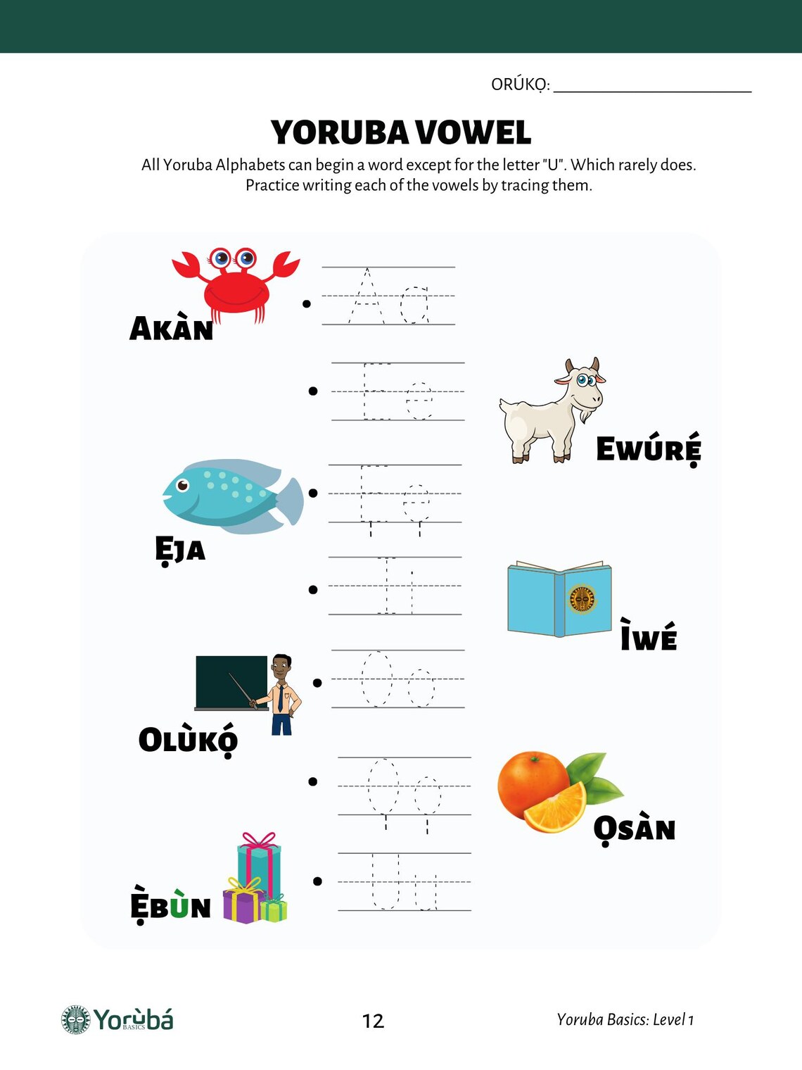 Yoruba Basics, Yoruba Basics Workbooks for Beginners, Yoruba Culture ...