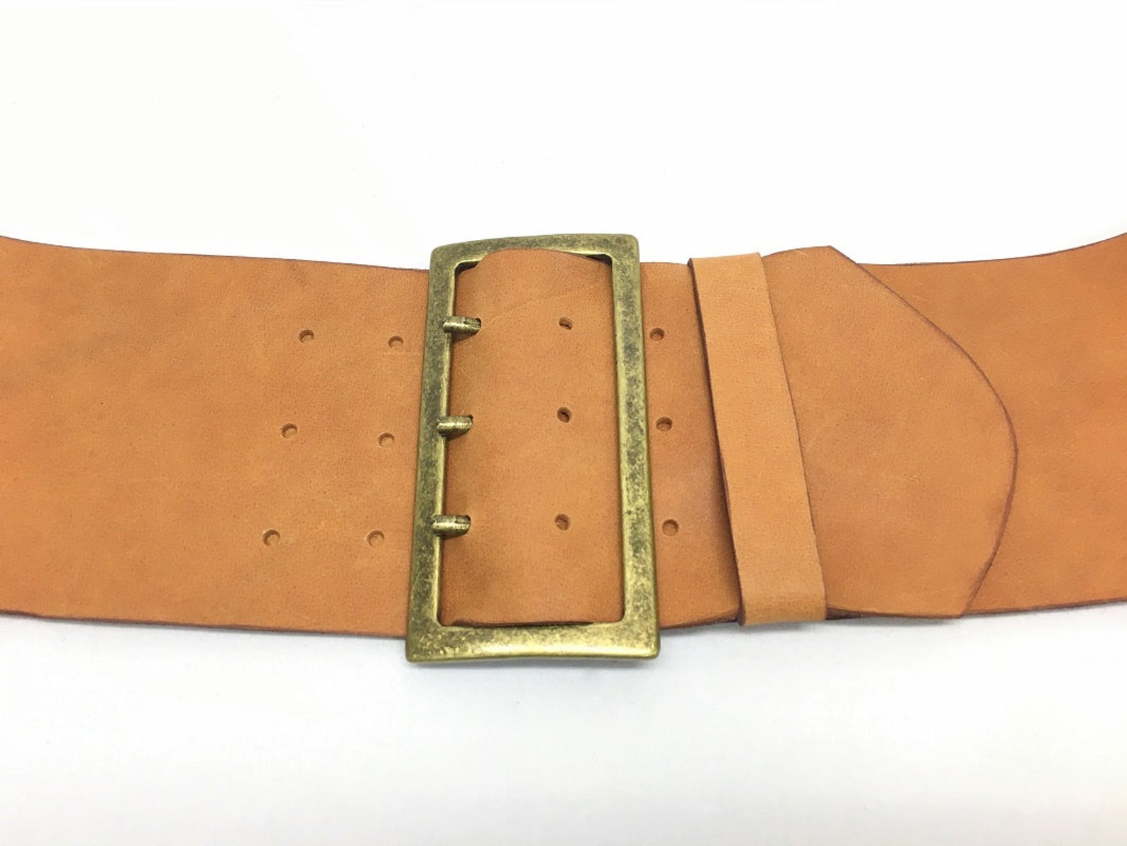 Camel Color Leather Belt for Women. Wide Leather Belt. Upper Waist Belt ...