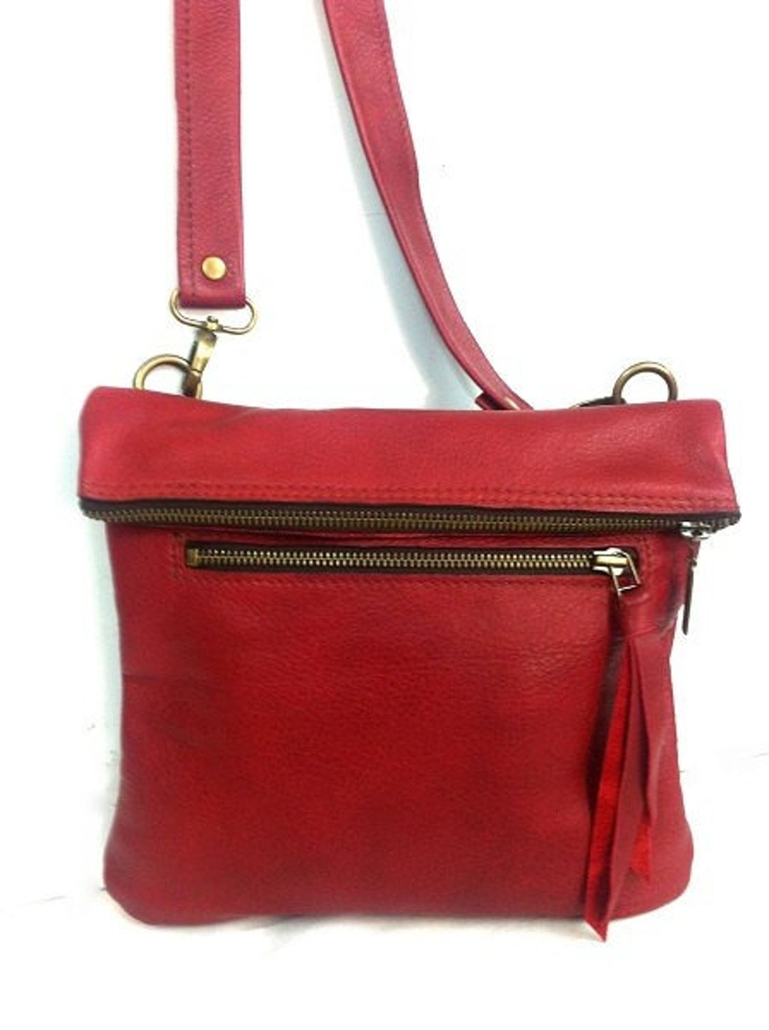 Beautiful One of A Kind Red Leather Bag/ Clutch. Soft Leather ...