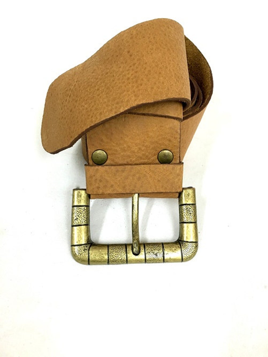 Handcrafted, Women's Camel Color Wide Leather Belt. Soft & Lightweight ...