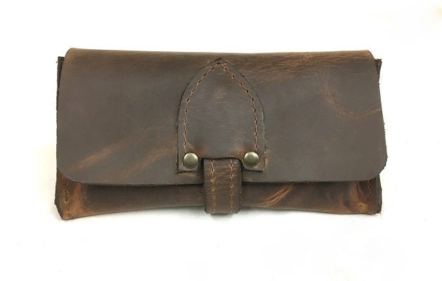 Classic and Beautifuly Handcrafted Distressed Brown Leather Tobacco ...