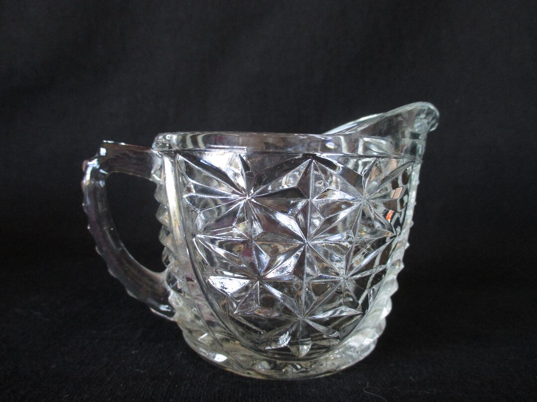 Vintage Wedding Glass Small Pitcher American Clear Pressed - Etsy