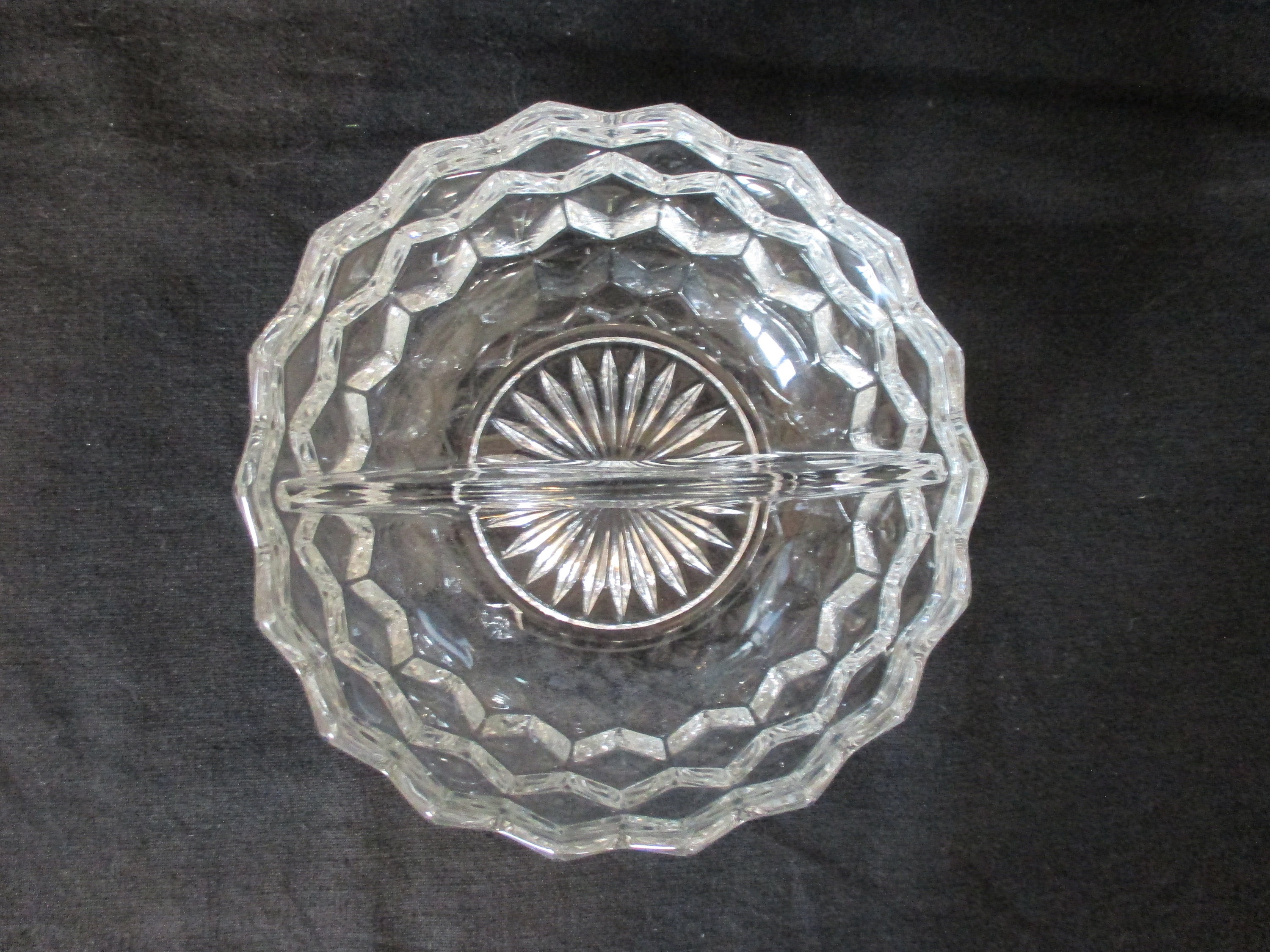 Vintage Fostoria Glass Mayonnaise Condiments Divided Bowl Fostoria ...