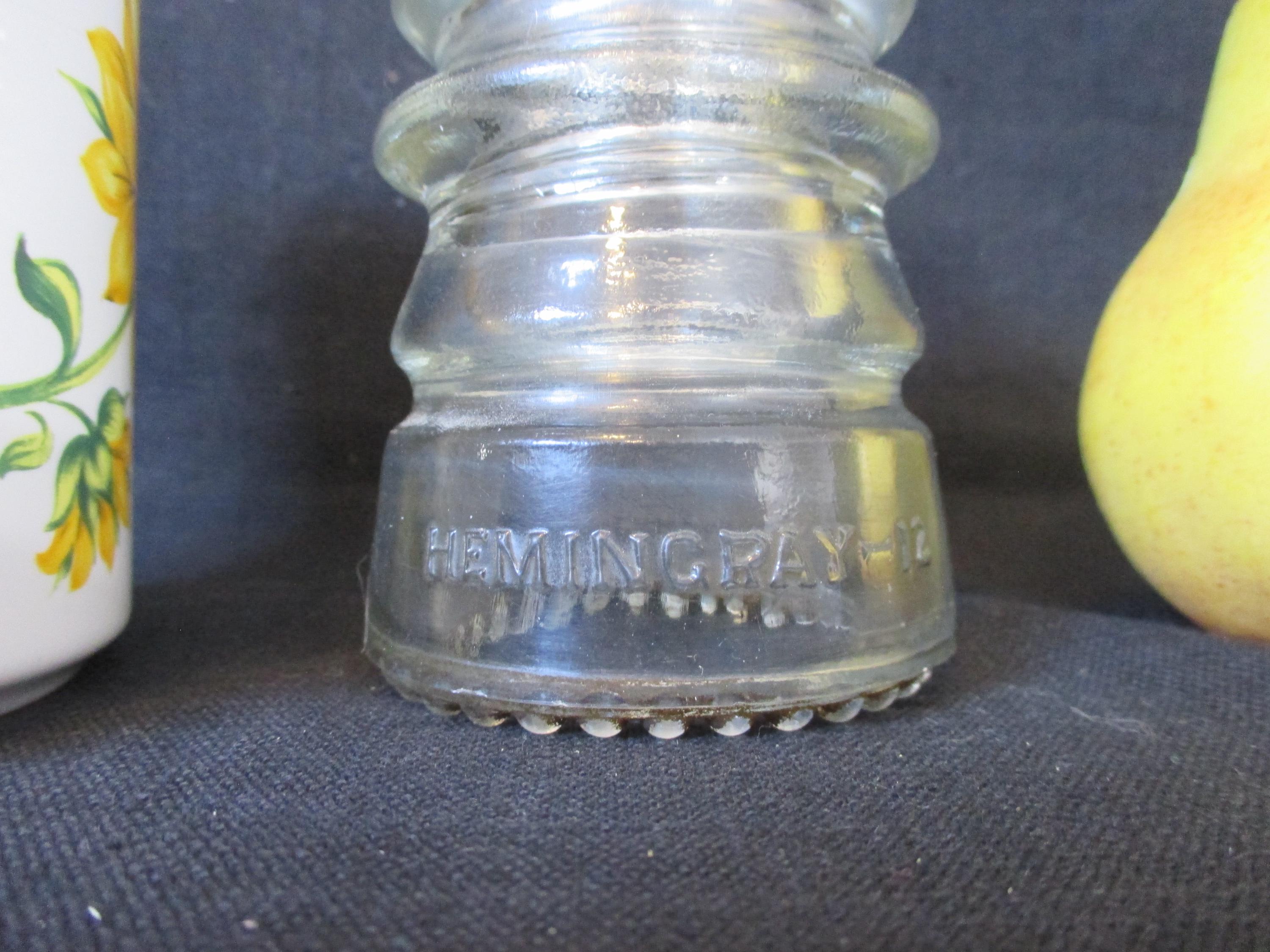 Vintage Glass Insulator Clear Glass Hemingray - 10 Made in U.S.A. 83-42 ...