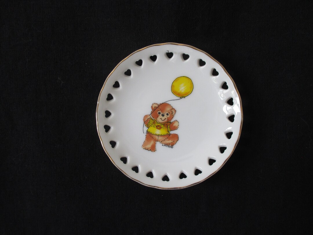 Lucy and Me 1979 Baby Gift Cute Bear With Balloon Miniature Plate ...