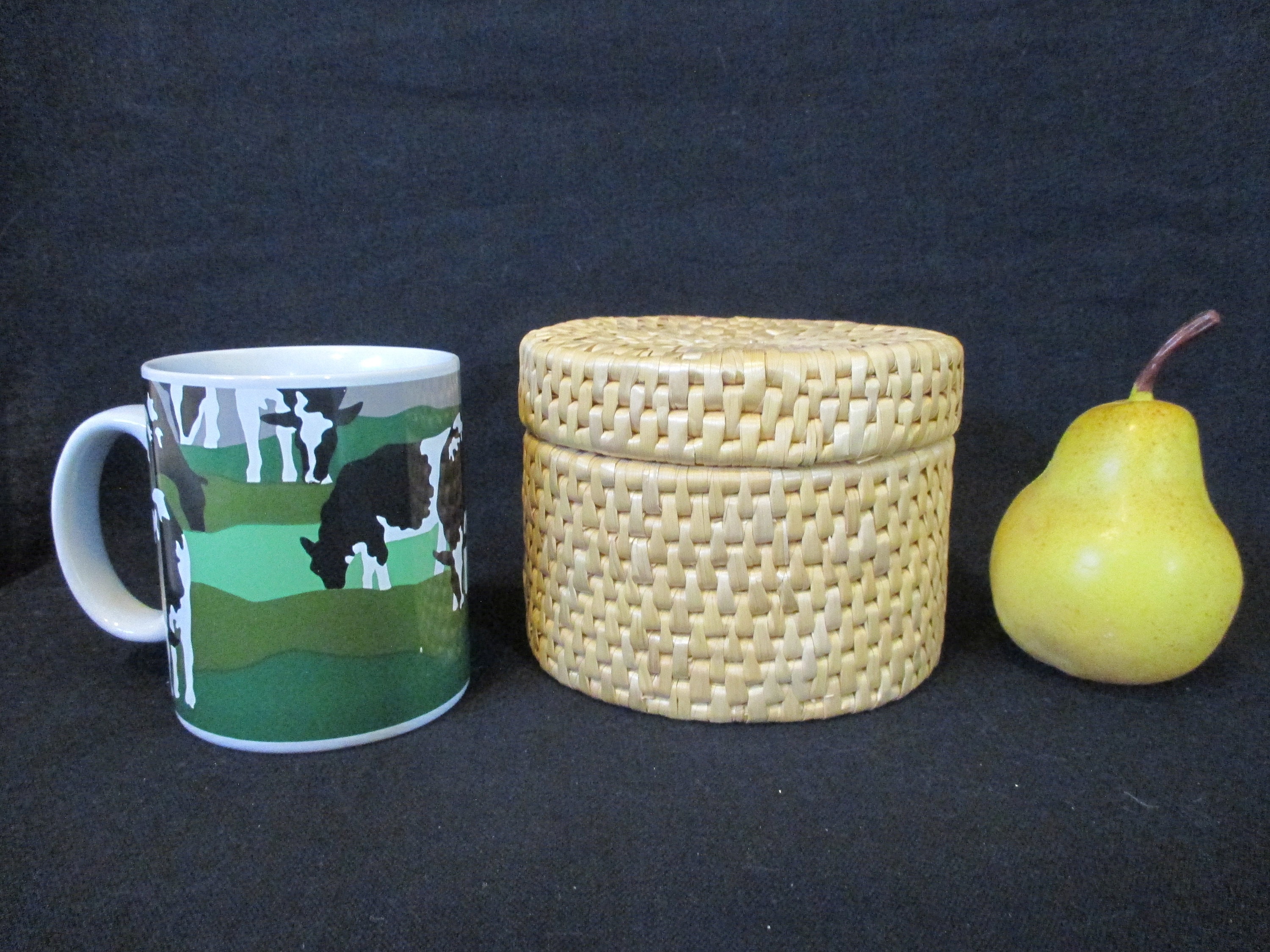 Woven Reed Basket Box With Lid Vanity Box Storage Box Vintage Round Box ...