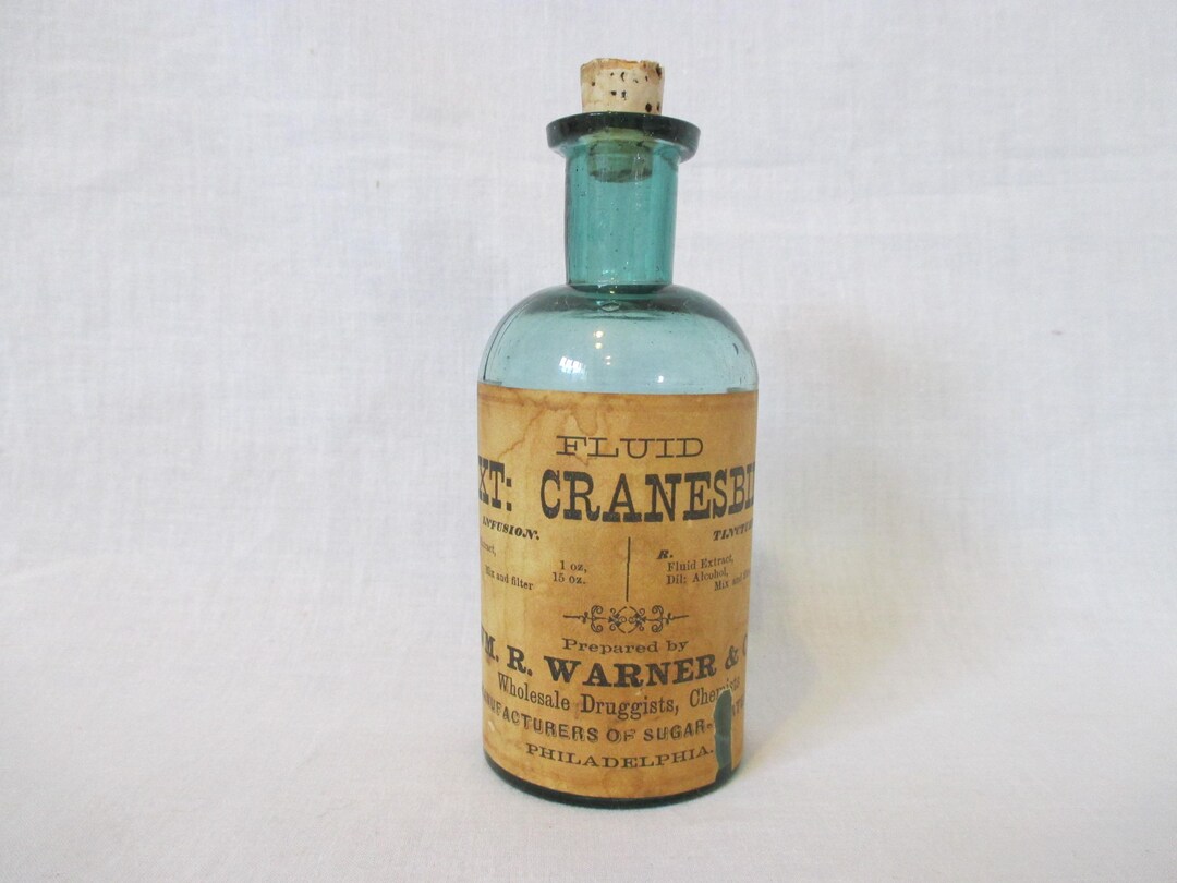 Collectible Glass Pre1900s Empty Vintage Bottle Cranesbill Extract ...