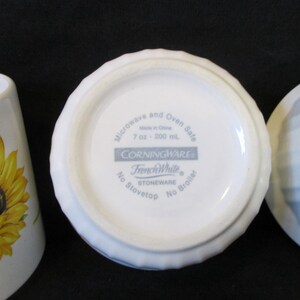 Corningware Vintage French White Stoneware Ceramic Mini Casserole 7 Oz ...