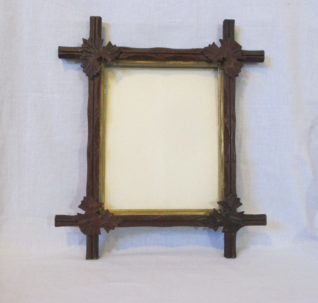 Antique Victorian Era Oak Frame Beautiful Wood With Gilt Paint on Gesso ...