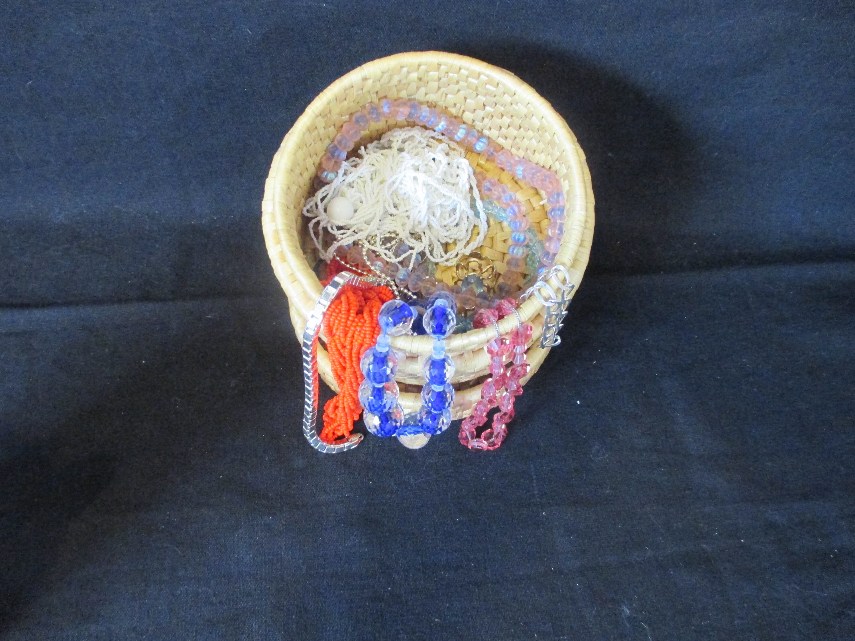 Woven Reed Basket Box With Lid Vanity Box Storage Box Vintage Round Box ...