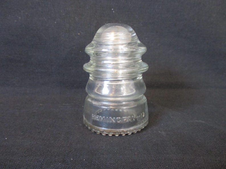 Vintage Glass Insulator Clear Glass Hemingray - 10 Made in U.S.A. 83-42 ...