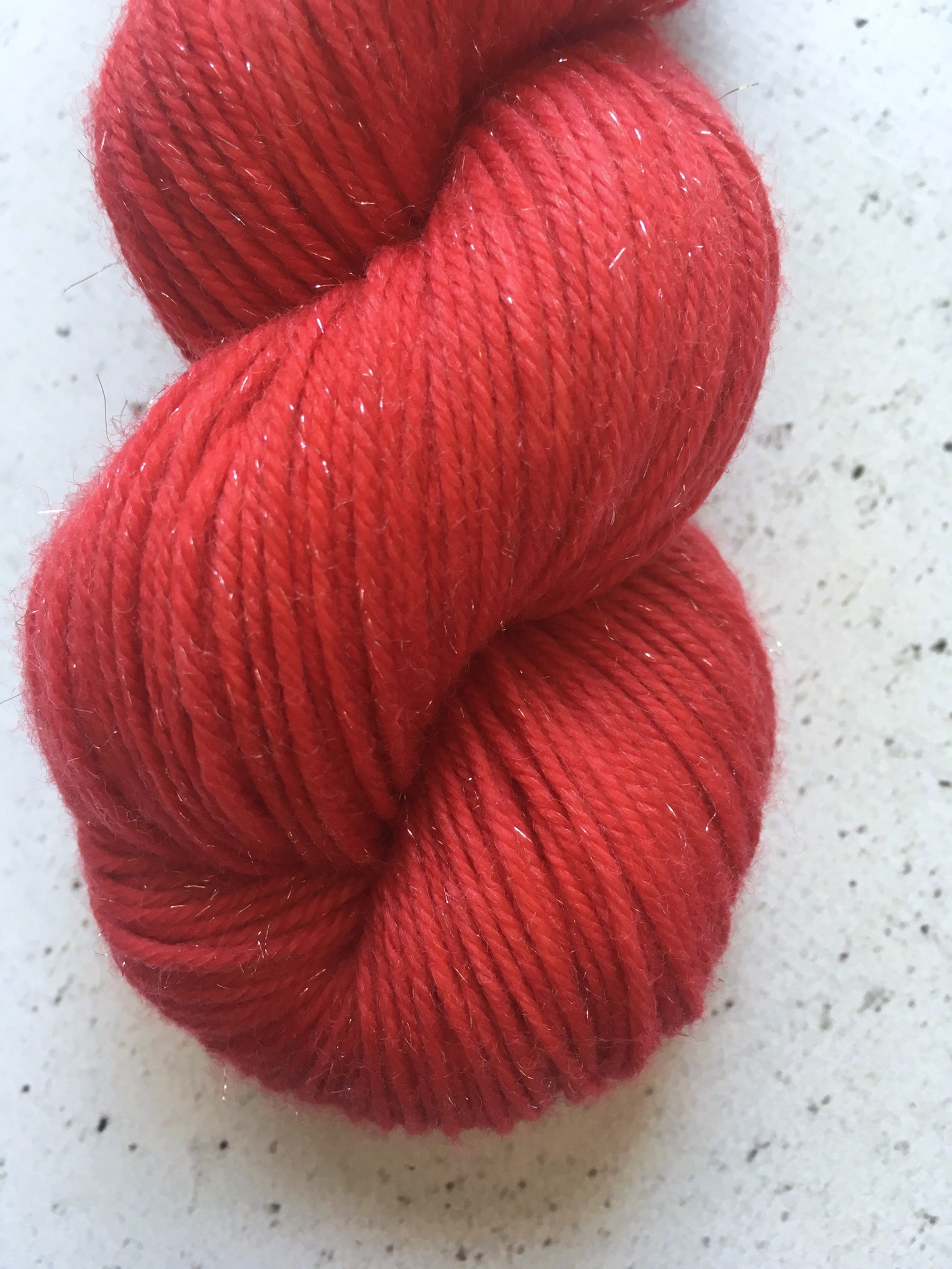 Sparkle DK Scarlet Hand Dyed Yarn Knitting Yarn Superwash - Etsy