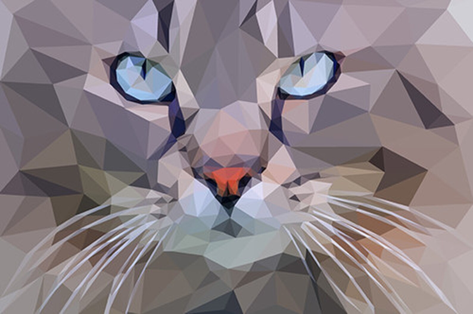 Geometric cat Digital image Original Illustration | Etsy