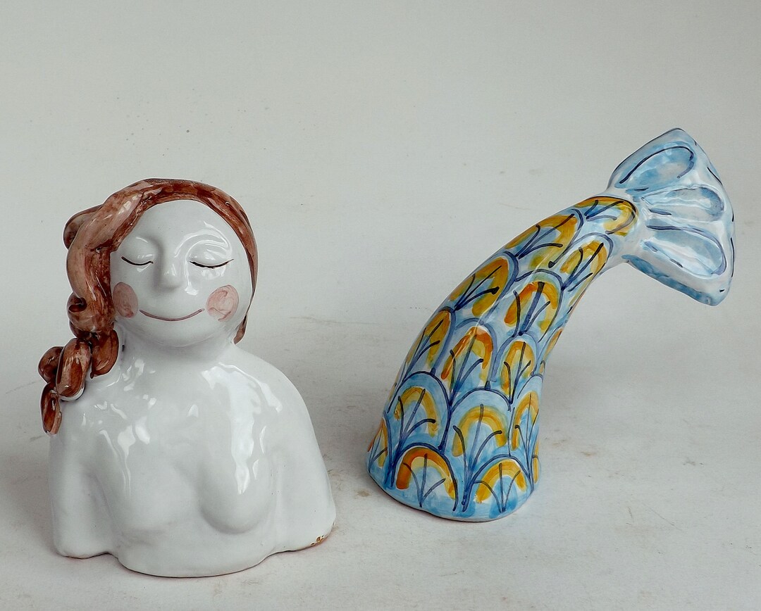 Handmade Ceramic Mermaid -sirena Decorativa in Ceramica- Mermaid /05 ...