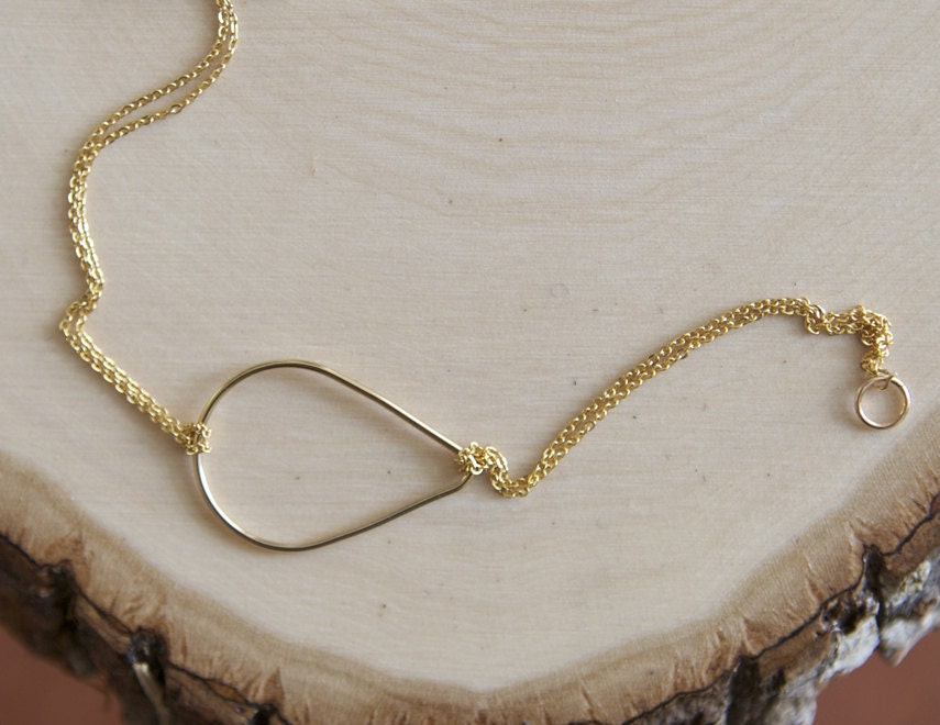 14K Gold Teardrop Bracelet - Etsy
