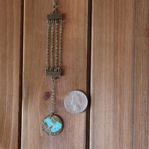 Four Chain Patina Pendant Necklace - Etsy