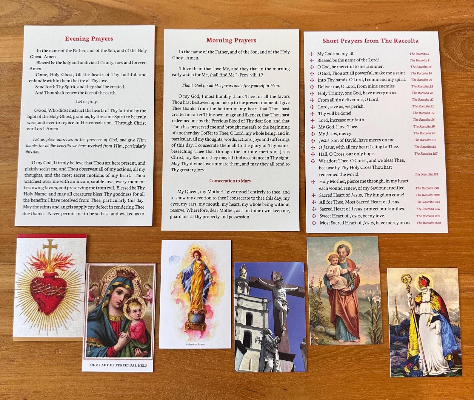Catholic Holy Card Bundle: Prayers, Saints, and Sacred Images, 45 Cards ...