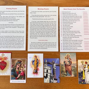 Catholic Holy Card Bundle: Prayers, Saints, and Sacred Images, 45 Cards ...