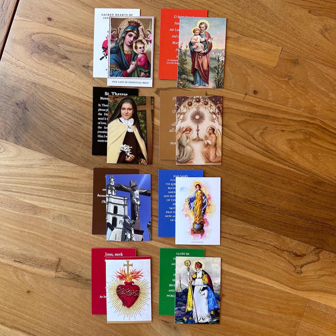 Mini Holy Cards - 20 Cards per Package/ 8 Options, Classroom & Party ...