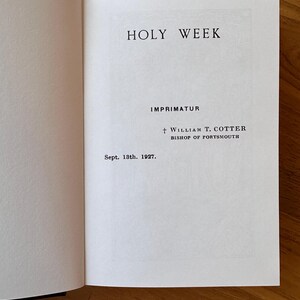 Holy Week Missal: 1927, Latin and English, Traditional Catholic ...