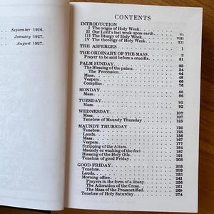 Holy Week Missal: 1927, Latin and English, Traditional Catholic ...
