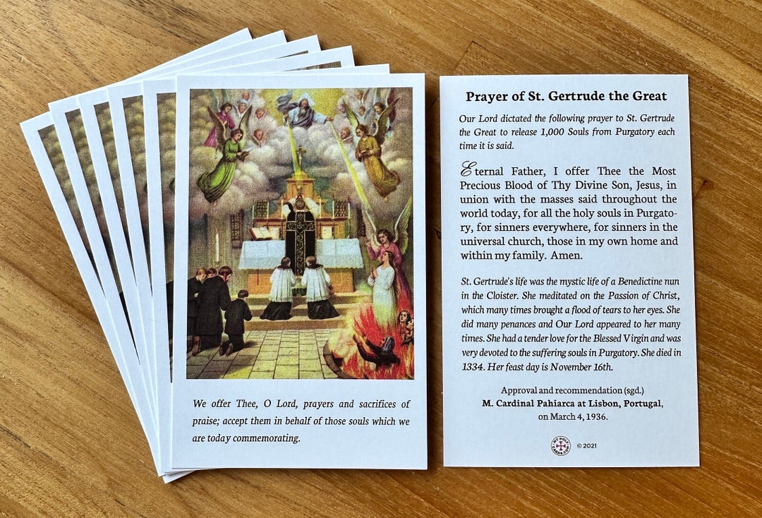 Prayer of Saint Gertrude the Great for the Poor Souls in Purgatory ...