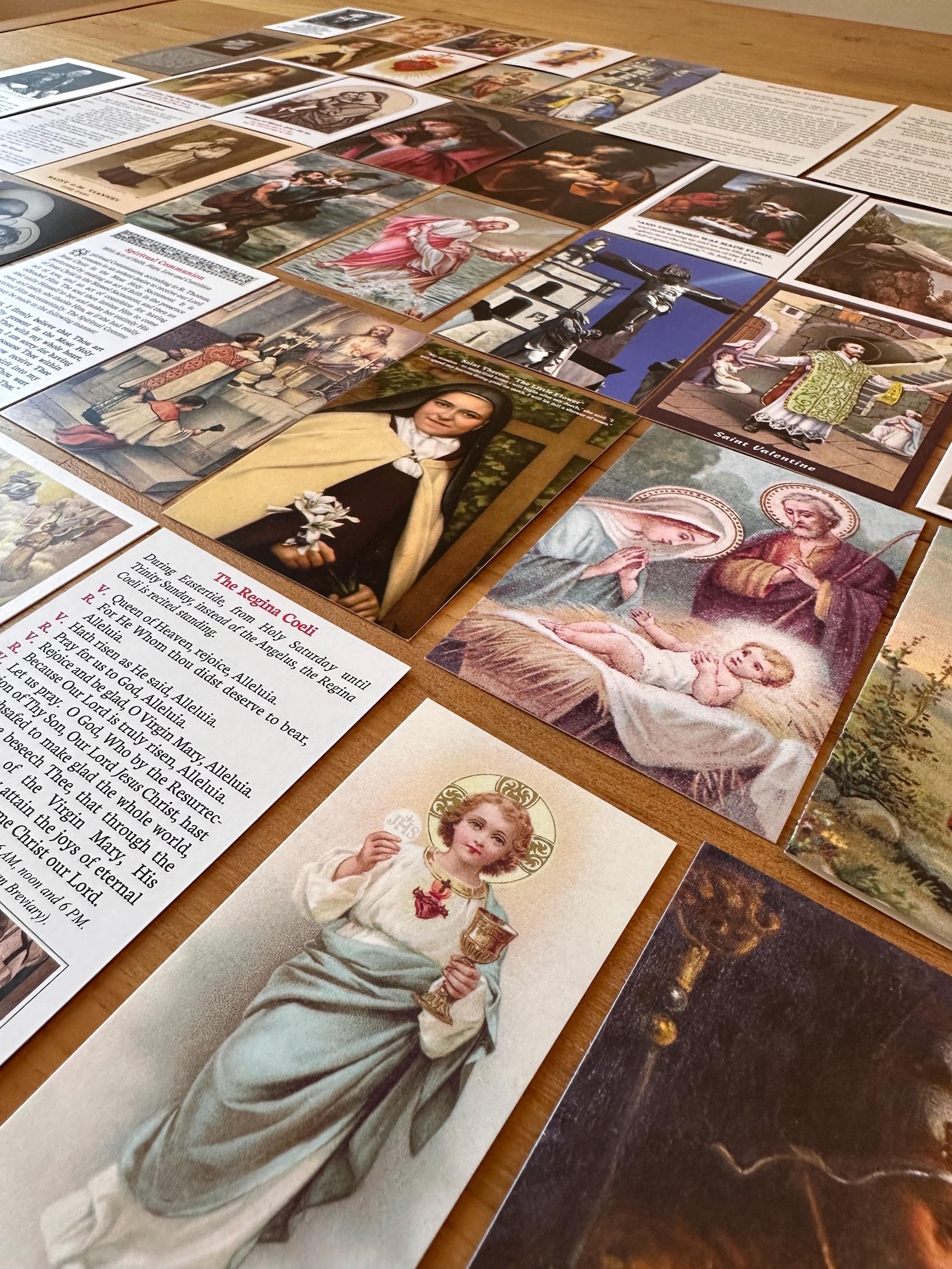 Catholic Holy Card Bundle: Prayers, Saints, and Sacred Images, 45 Cards ...