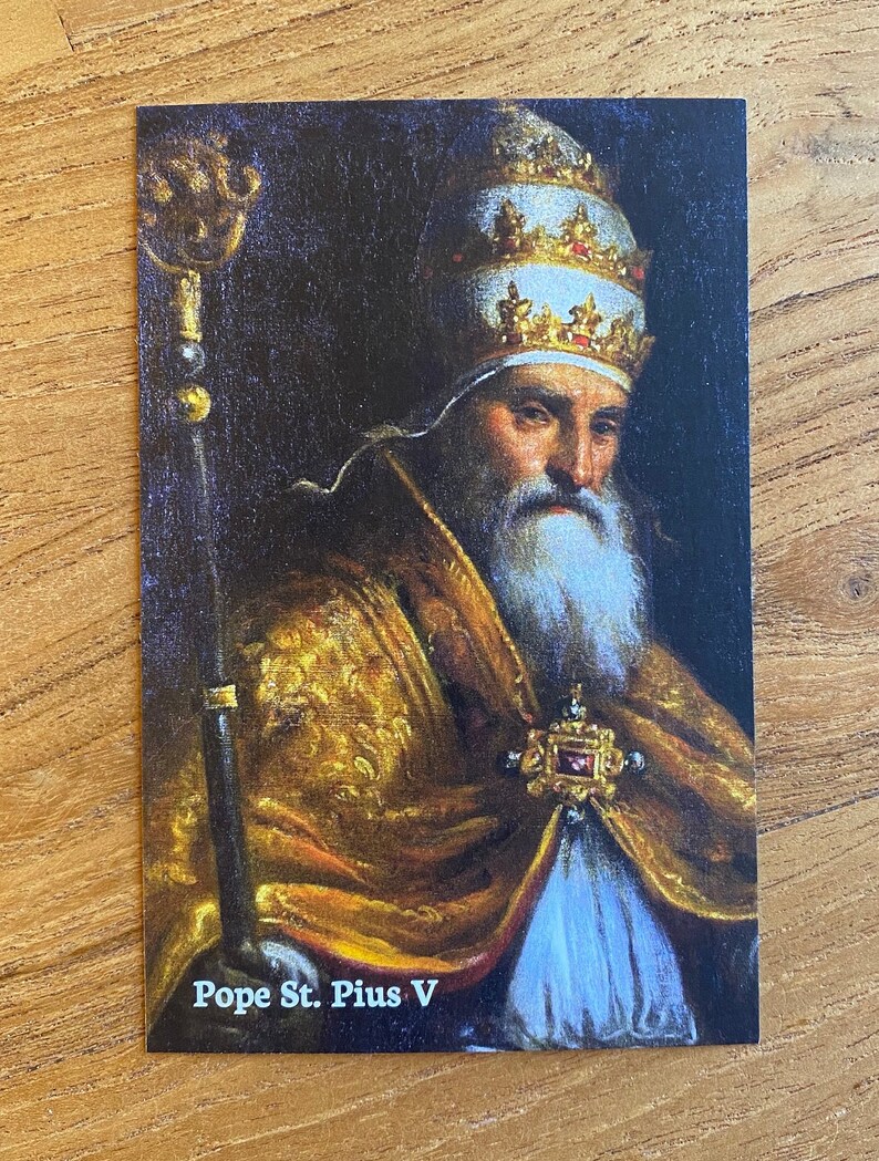 Pope Saint Pius V Prayer Card - Catholic Devotional - Etsy