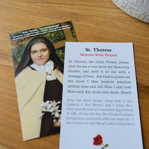 St Therese Novena Rose Prayer, Short Catholic Prayers for Everyday, St ...