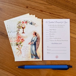Catholic Spiritual Bouquet Prayer Holy Card, Packages of 10, 25, 50 and ...