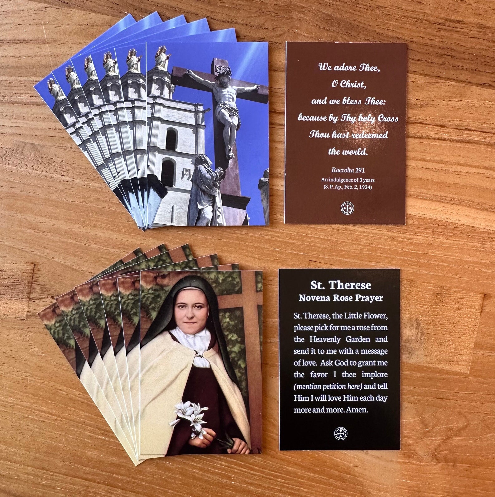 Mini Catholic Holy Prayer Cards - Classroom & Party Favors - 20 Pieces ...