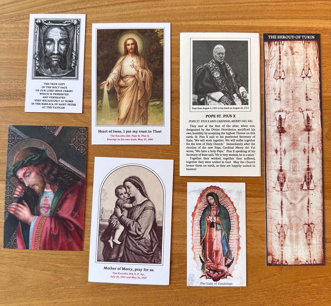 Catholic Holy Card Bundle: Prayers, Saints, and Sacred Images, 45 Cards ...