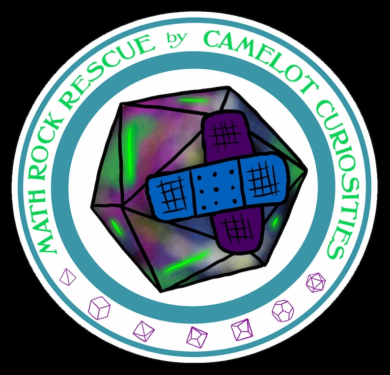 Math Rock Rescue Sets- 7 Piece Random Handmade Resin Dice Set - Etsy