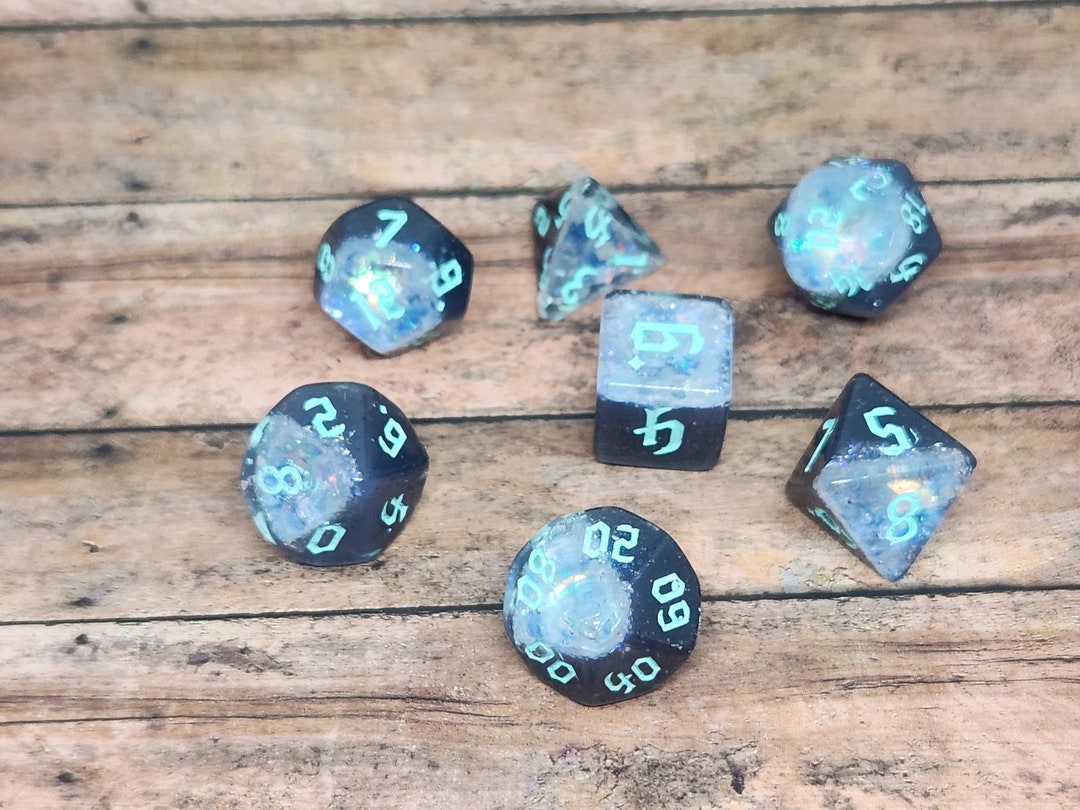 Geode 7-piece Resin Dice Set - Etsy