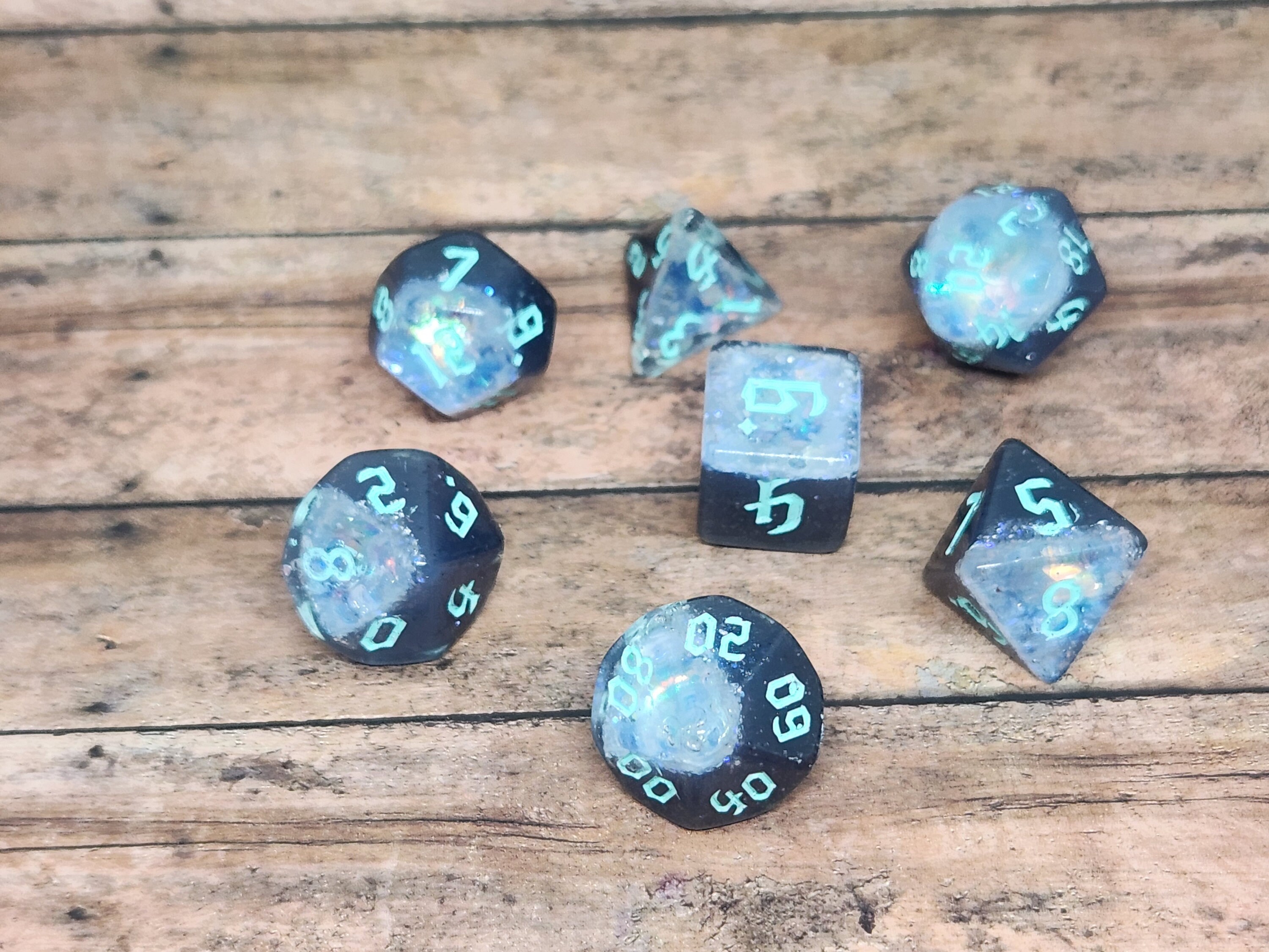 Geode 7-piece Resin Dice Set - Etsy