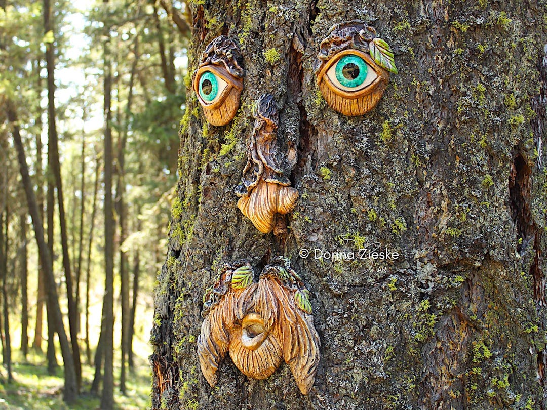 Sir Douglas XL- Size Concrete Tree Face, Woodland Forest Face ...