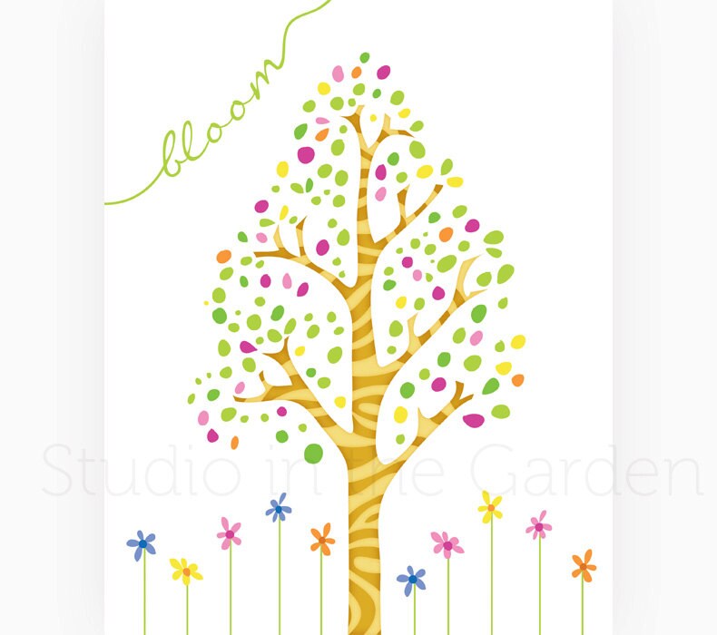 Instant Download Colorful Tree Printable Art Customizable - Etsy