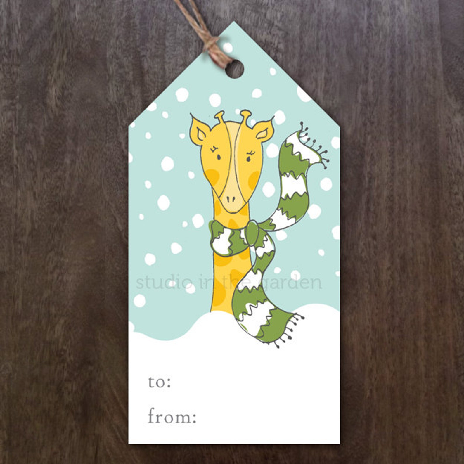 Printable Holiday Gift Tags - Instant Download - Illustrated Kid's ...