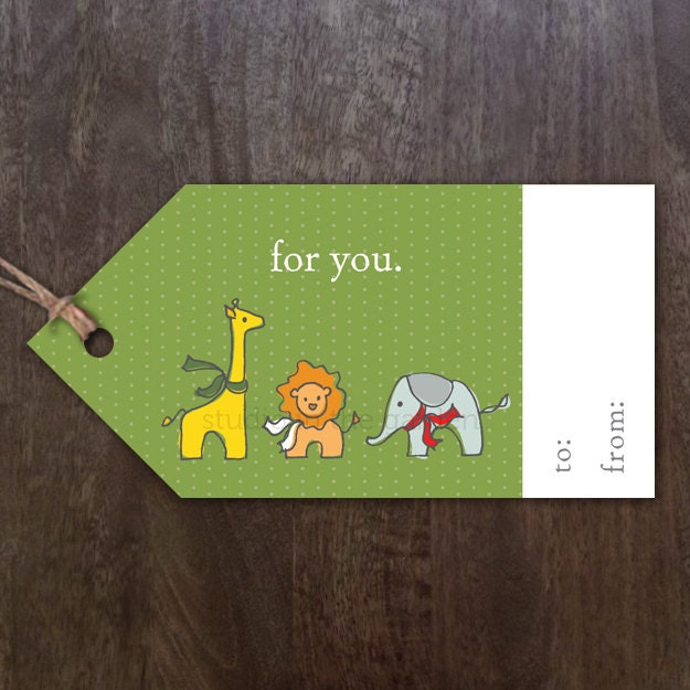 Printable Holiday Gift Tags - Instant Download - Illustrated Kid's ...