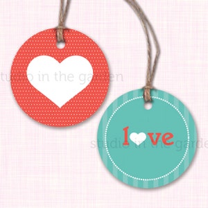 Printable Valentine Gift Tags - Set of 8 Valentine's Day Gift Labels ...