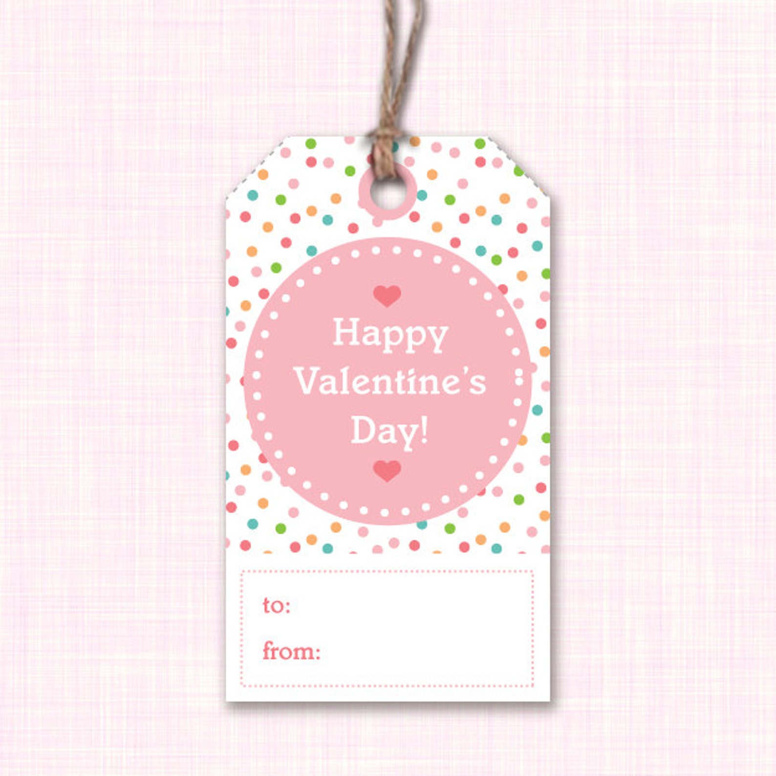 Printable Valentine Gift Tags - Set of 8 Valentine's Day Gift Labels ...