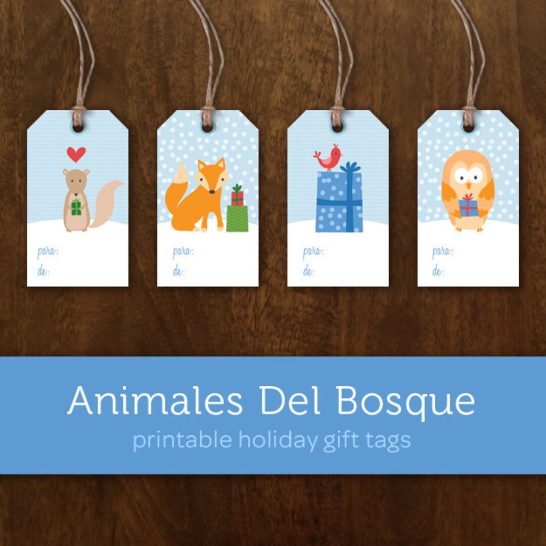 Spanish Printable Christmas Gift Tags, Christmas Label, Gift Label ...