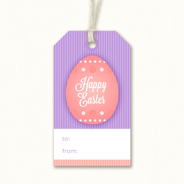 Printable Easter Tags Easter Gift Tags Instant Download Easter Egg Tags ...
