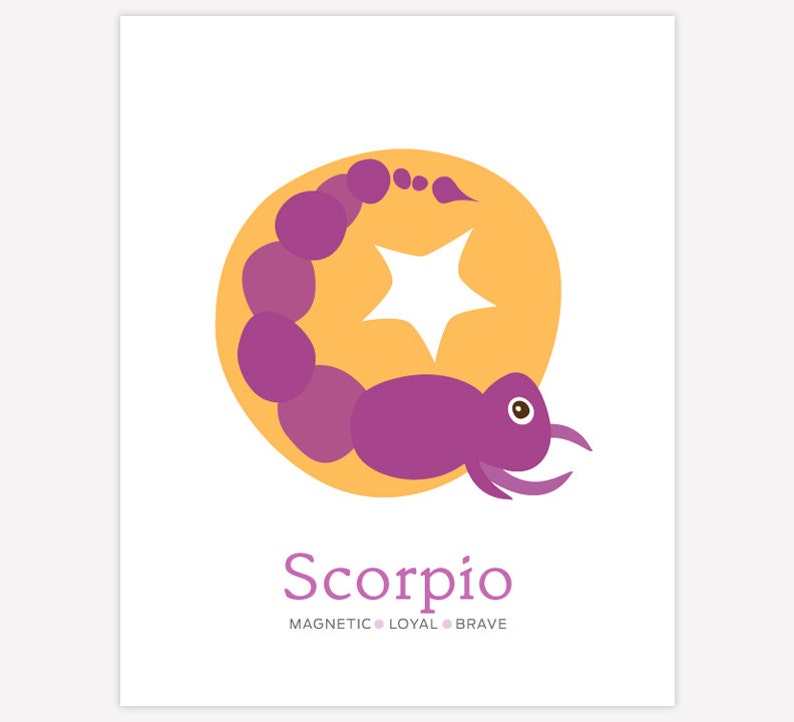 Scorpio Printable Wall Art File - Instant Download Nursery Art Print ...