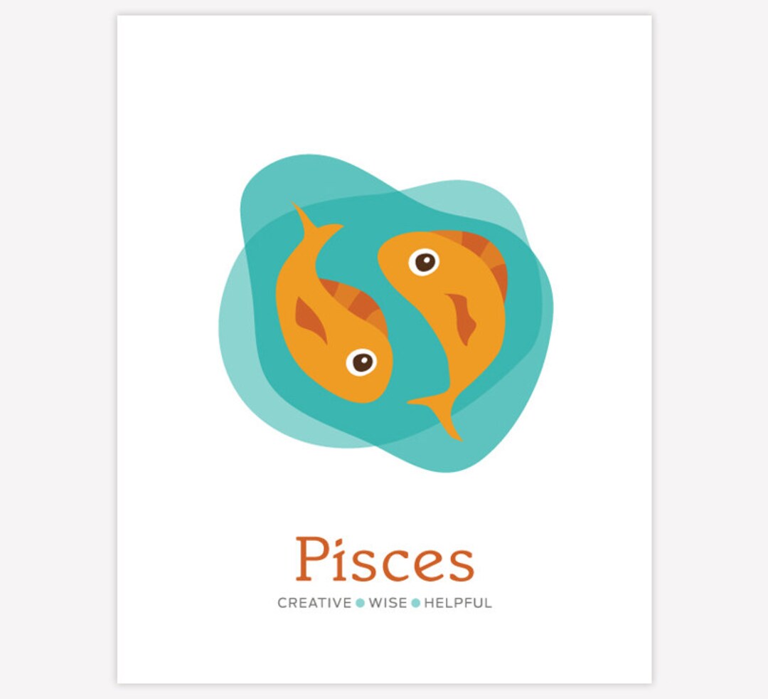 Instant Download - Pisces the Fish Nursery Print - Kid's Printable Wall ...