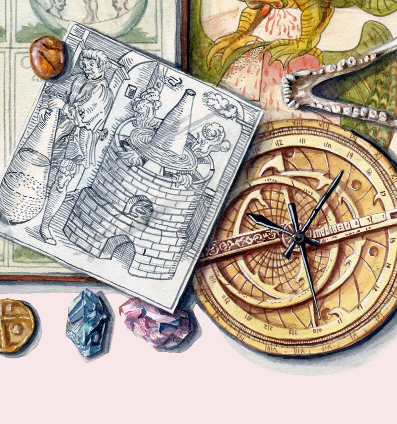 Witchcraft Art Print, the Alchemist, Esoteric Poster - Etsy