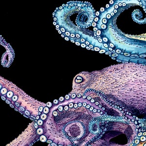 Octopuses Art Print, Ocean Poster - Etsy