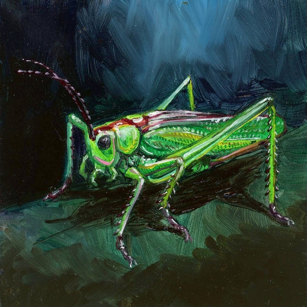 Grasshopper Painting - Etsy