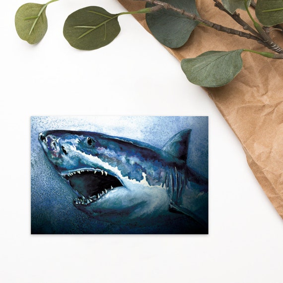 Great White Shark Standard Postcard - Etsy